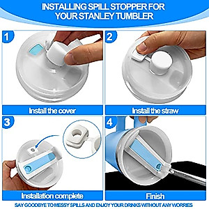 QWASZXTT 2.0 Spill Stopper Compatible with Stanley 40 oz Tumbler with Handle | 30 oz, Leak Stopper meanwhile also Compatible with Stanley Quencher H2.0 FlowState Tumbler 40 oz | 30 oz (2 Pack)