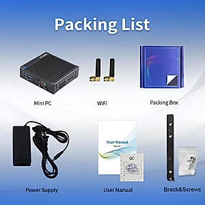 VNOPN Mini PC Intel N3150 Quad Core,Fanless Mini Computer 8G DDR3 128G SSD Windows 10 Pro with License,Dual NIC Ports Micro PC, Desktop PC Support Triple Display, Dual Band WiFi BT4.2