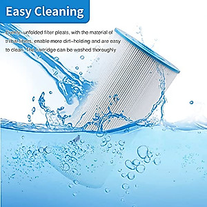 AmiBron 71825 Replaces Hot Springs Spa Filters, Compatible with Watkins 31489, Unicel C-6430, Pleatco PWK30, Filbur FC-3915, P/N0969601,73178, 73250, 30 sq.ft.Pleated Fabric Filter Media 5 Pack