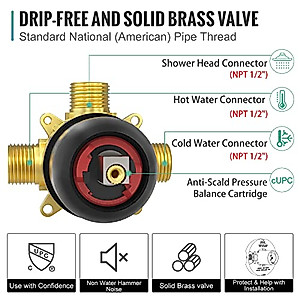 SR SUN RISE Magnetic Shower Faucets Sets Complete 8-Spray 2-in-1 Dual Shower Head with Handheld Combo and ON/OFF Switch for Saving Water Single-Handle Shower Faucet, Matte Black (Valve Included)