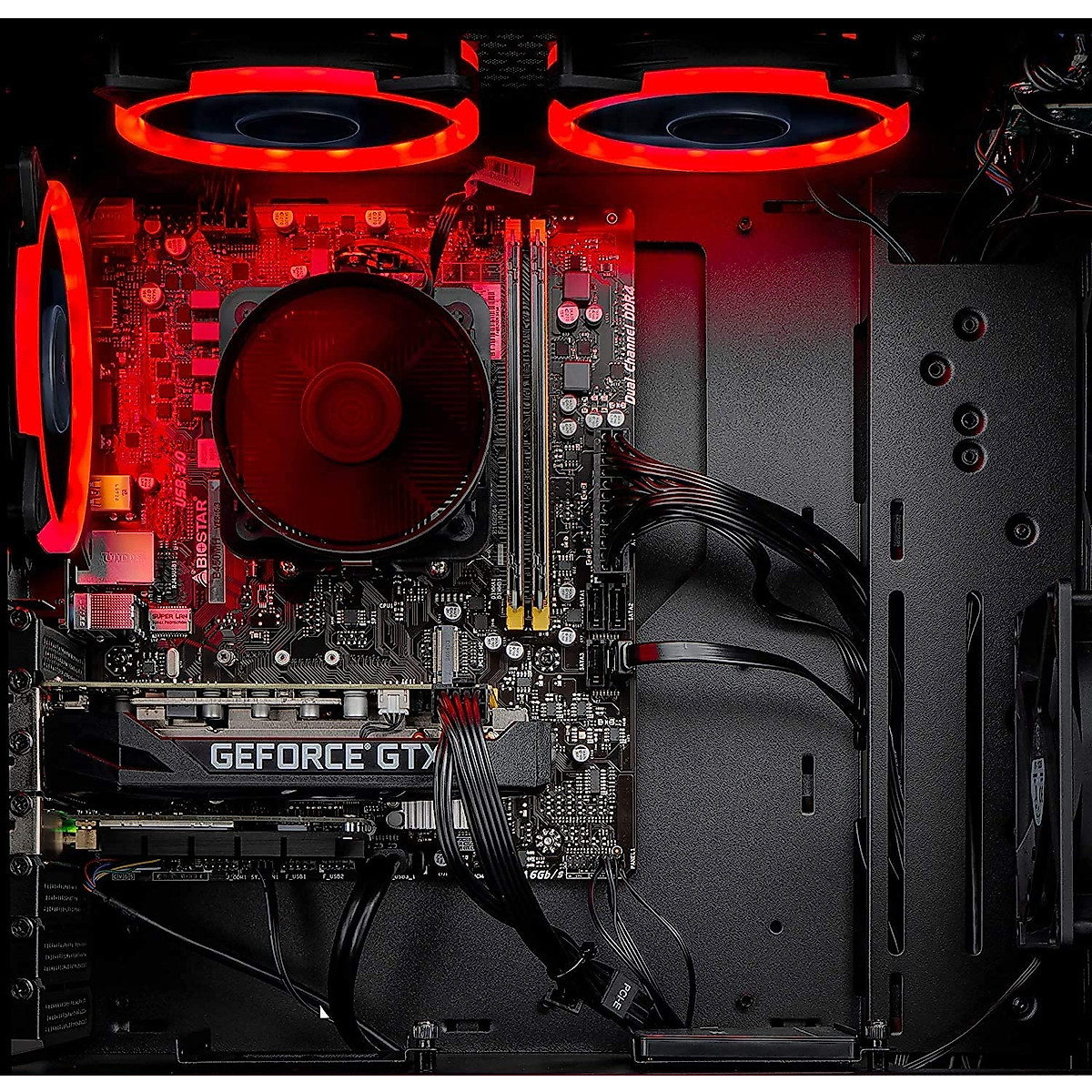 SkyTech Shadow 3.0 Gaming Computer PC Desktop - Ryzen 5 3600 6-Core 3.6GHz, GTX 1660 Super 6G, 500GB SSD, 16GB DDR4 3200, AC WiFi, Windows 11 Home 64-bit, Black