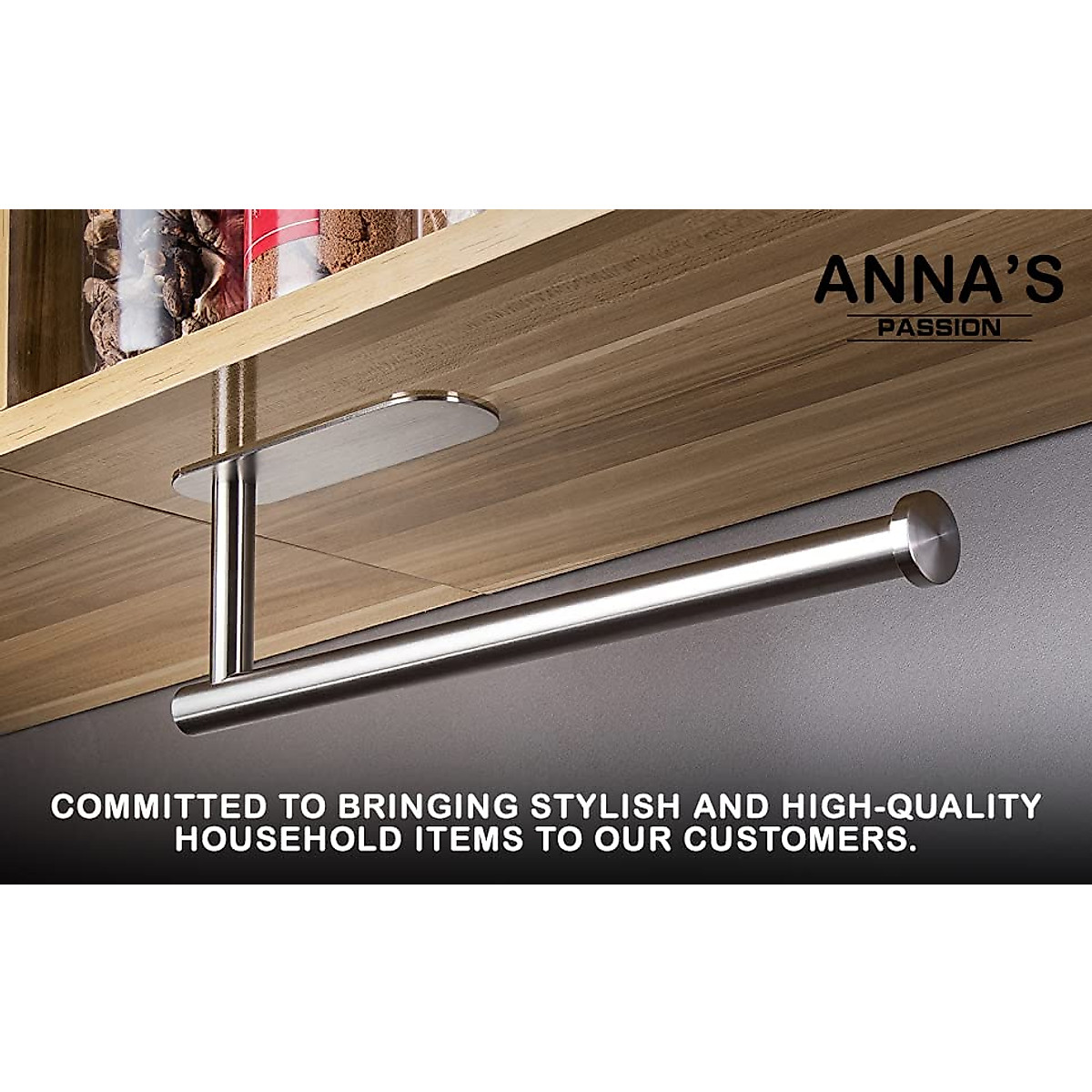 Anna's Passion Towel Holder for Bathroom Shower its Stainless Steel Towel Rack Towel and Paper Holder for Bathroom Kitchen Hand Towel Bar Towel Hanger for Bathroom Space Saving Wall Mount.