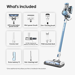 Tineco A11 Hero EX Cordless Stick Vacuum, Powerful Suction Handheld Vac Lightweight for Carpet Hard Floor