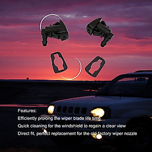 Pack of 2 Windshield Washer Nozzle Kit Windshield Washer Squirter Nozzle Kit Wiper Spray Nozzle for 2011-2015 Ford F250 F350 F450 F550 Replace OE BC3Z-17603-A BC3Z17603A