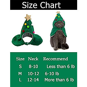 Coomour Dog Chirstmas Tree Costume Funny Santa Hat Puppy Warm Cape Cat Christmas Party Cosplay Hats (S)