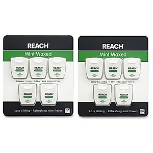 Reach Mint Waxed Dental Floss 100 Yards (Pack of 10)