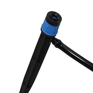 Lxcom Lighting 100 Pack Irrigation Drippers Micro Spray Adjustable Drip Emitters 360 Degree Full Circle Pattern Water Flow Irrigation Drippers System Parts Drip Irrigation for 4mm/7mm Tube