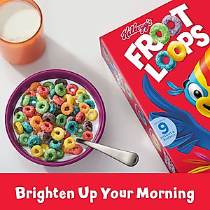 Kellogg's Froot Loops Kids Breakfast Cereal, Variety Pack, Froot Loops and Froot Loops with Marshmallows, 10.1 Ounce (Pack of 4)