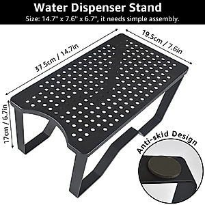 Annvchi Water Dispenser Stand Compatible with Water Dispenser Stand, Zerowater Pitcher Brita PUR Water Dispenser Support Frame Water Purifier Frame (Stainless Steel)