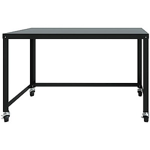 Office Dimensions 21647 Black RTA 48" Wide Mobile Metal Desk Workstation Home Office Collection