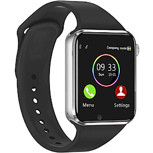 Bluetooth Smart Watch A1 Bluetooth GSM SIM Phone Smart Watch for Android Smart Phones (Silver)