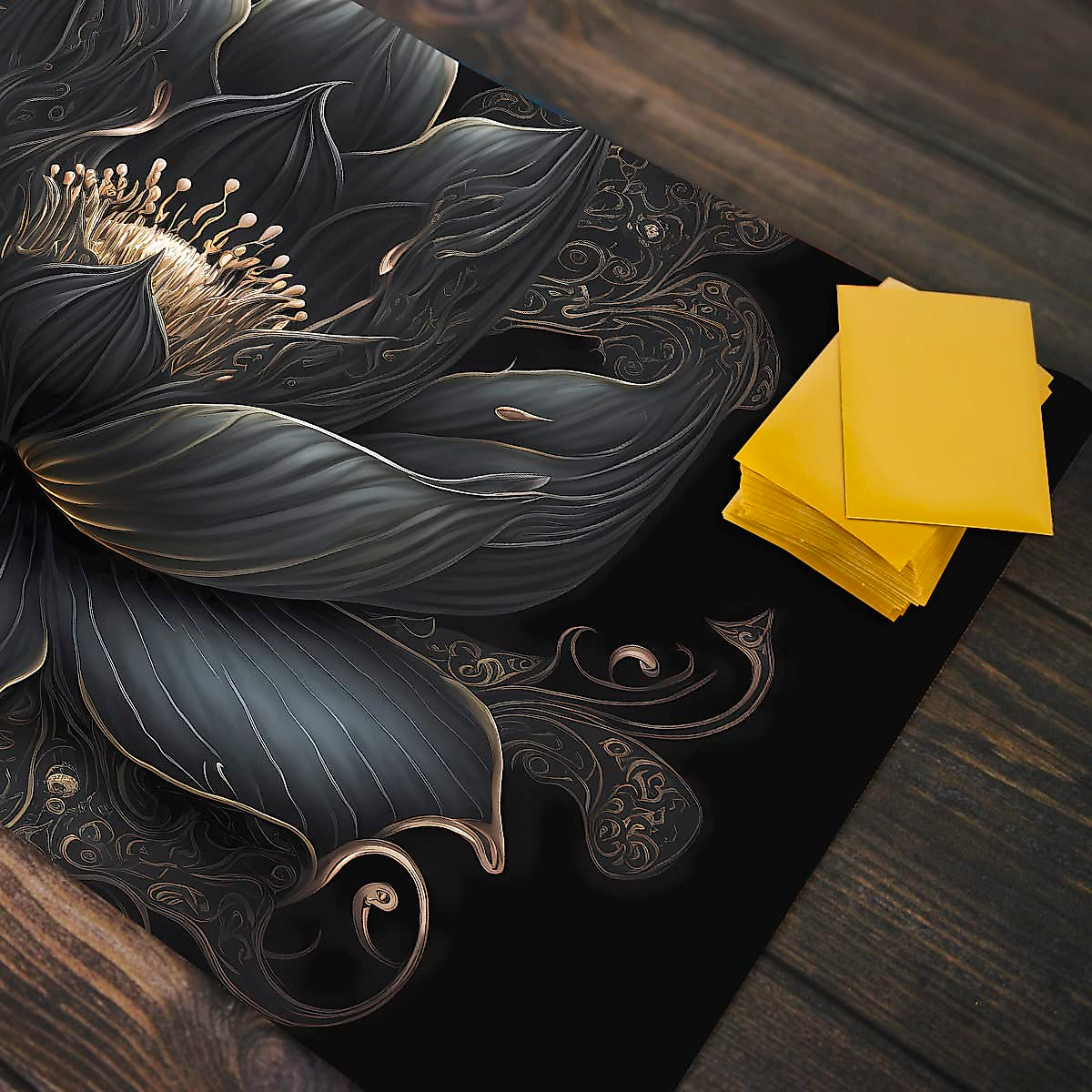 Ornamental Lotus Deskmat Playmat Inked Gaming TCG Game Mat for Cards (13+)