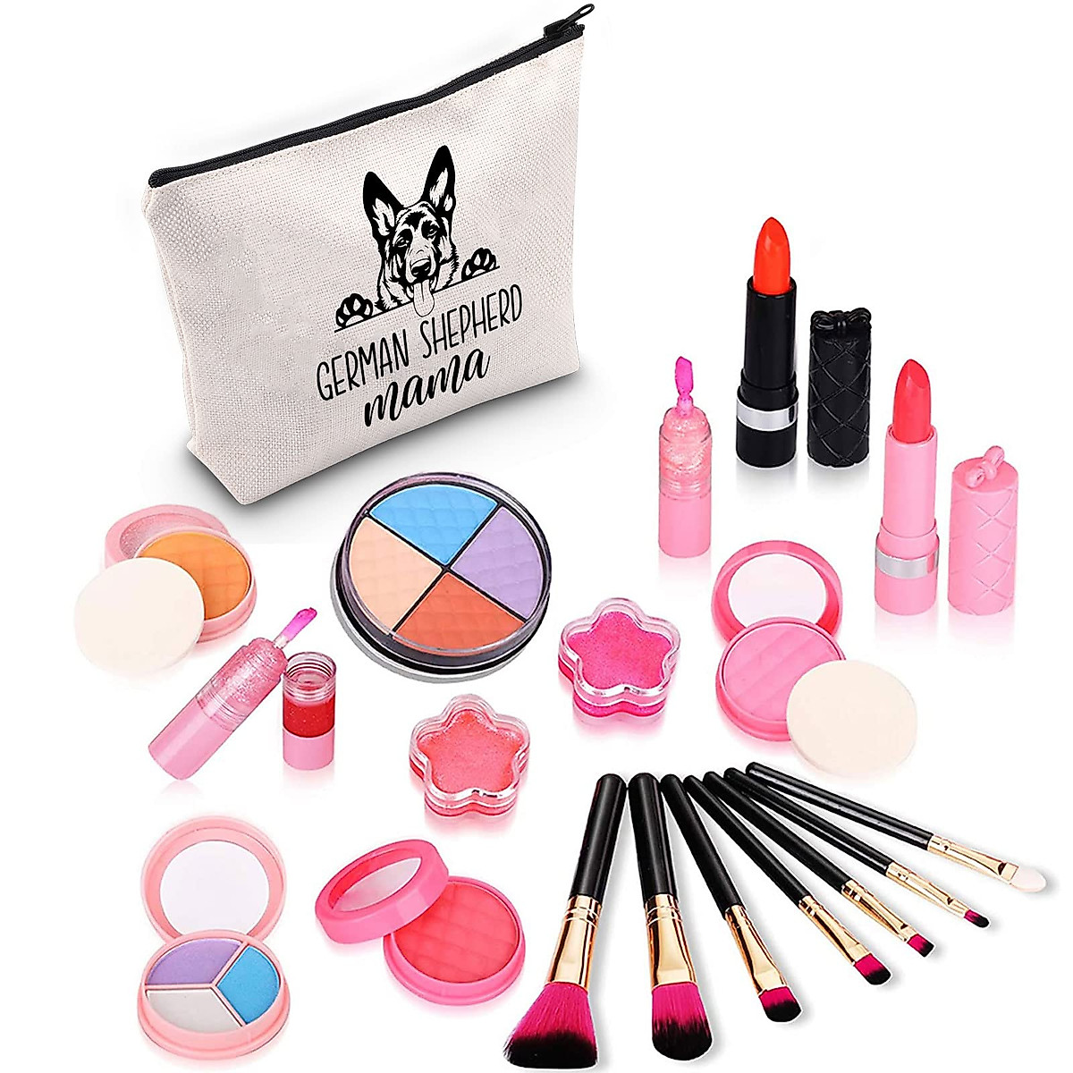 ZJXHPO German Shepherd Dog Owner Gift Funny Shepherd Mama Cosmetic Bag Zipper Accessory Pouch (Shepherd Mama)