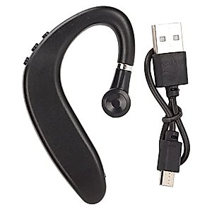 ASHATA Bluetooth 5.2 Headset,Hands Free Ear Hook Bluetooth Wireless Headphone,Waterproof Ultralight Ear Hook Headphone,Single Ear Business Earphone for Sport Driving Business Office