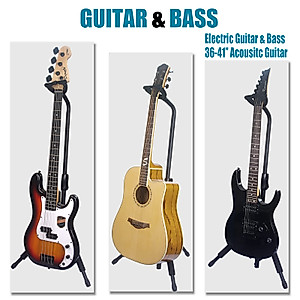 GLEAM Guitar Stand - Universal Guitar Rack for Electric, Acoustic Guitar and Bass