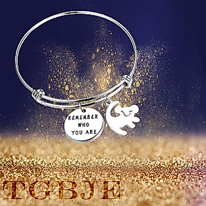 TGBJE Remember Who You Are Bracelet Inspired Bangle Lion King Gift for Friend (Lion King bangle)
