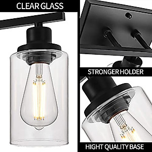 GZBEINI 3 Lights Bathroom Vanity Light Fixture Black Vanity Light Fixtures for Bathroom Above Mirror Modern Wall Sconce Light Fixture,3 Vanity Lights for Bathroom Over Mirror