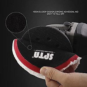 SPTA Microfiber Cutting Pads, Microfiber Finishing Pads 2Pcs 6Inch 150mm Microfiber Finishing Disc Soft Microfiber Wax Removal Pad for Dual Action Car Polisher Finishing Polishing Waxing -MPBFS6W-2
