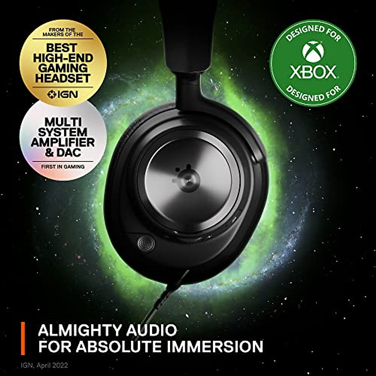 SteelSeries Arctis Nova Pro Wireless Xbox Multi-System Gaming Headset - Premium Hi-Fi Drivers - Active Noise Cancellation Infinity Power System - Stealth Mic - Xbox, PC, PS5, PS4, Switch, Mobile