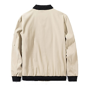 URBANFIND Men's Slim Fit Lightweight Sportswear Jacket Casual Bomber Jacket US XL Khaki K