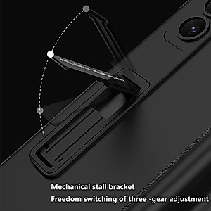 BRAND SET Galaxy Z Fold 5 Case, All Inclusive Shockproof and Anti-Drop Galaxy Fold 5 Case with S Pen Holder, Protective Phone Case with Screen Protector Suitable for Samsung Galaxy Z Fold 5(Gray)