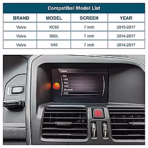 NINETOM Wireless Carplay Retrofit Kit Decoder for Volvo XC60 S60L V40 2014-2017 Year, Support Android Auto, Mirror Link, Rear Camera, Original Car Function
