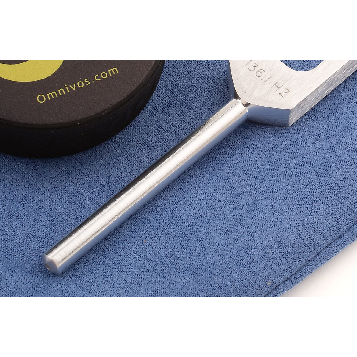 Om 136.1 Weighted Tuning Fork for Healing from Omnivos for Reducing Pain from Inflammation, Reduce Stress, Meditation, Made in The USA