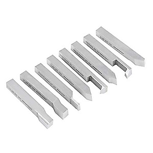 Accusize Industrial Tools 3/8'' 8 Pc Hss Tool Bit Set, Pre-Ground for Turning and Facing Work, 2662-2003
