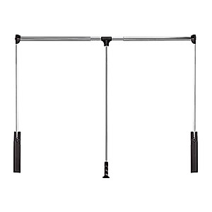 Large Wardrobe/Closet Lifter/Drop-Down Rail, Adjustable Width Hanger, Saving Space, Suitable for Wardrobe Width (110-160cm) (Size : 1150-1500mm)