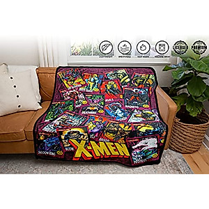 Marvel X-Men Trading Cards Villians by Jim Lee Flannel Throw Super Soft Lightweight Fleece Blanket 45 x 60 Inches
