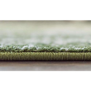 Unique Loom Richmond Collection Area Rug - Medallion (3' 3" Round, Green/ Ivory)