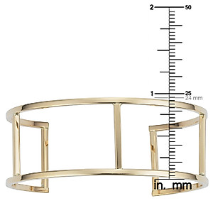 Kooljewelry 14k Yellow Gold Bold Cuff Bracelet (7.5 inch)