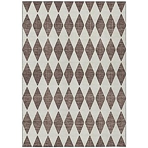 Addison Rugs Chantille ACN578 Brown 8' x 10' Indoor Outdoor Area Rug, Easy Clean, Machine Washable, Non Shedding, Bedroom, Living Room, Dining Room, Kitchen, Patio Rug