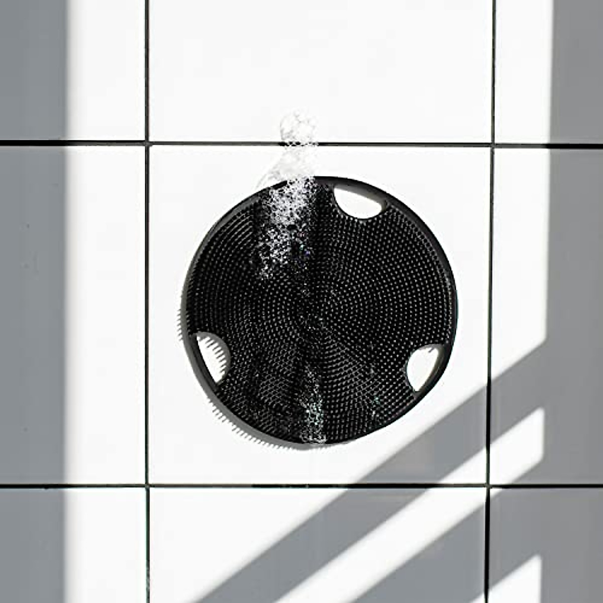 Boie USA Ultimate Flat Body Scrubber - Soft Silicone-like Exfoliating Shower Scrubber, Body Cleansing Brush - Stick-To-Wall Loofah Replacement - Anti-Acne Body Exfoliator for All Skin Types - USA Made