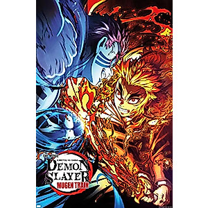 Trends International Demon Slayer: Mugen Train - Versus One Sheet Wall Poster, 22.375" x 34", Premium Unframed Version