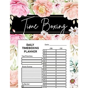 Time Boxing Book: Time Boxing Planner 2022-2023, Planner 2023-2024 Time Block, Time Block Journal, Daily Time Block Planner, Time Boxing Planner, Time Boxing Journal