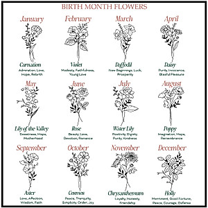 Iced Coffee Glass Cup with Bamboo Lid and Straw - Personalized Birth Month Flower and Name - Gift for Her Birthday, Mothers Day Gift, Christmas, Bridesmaid Gift Ideas