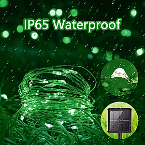 YEGUO 4 Pack Solar Christmas Lights Outdoor Waterproof, Each 100 LED 33ft Solar String Lights, 8 Modes Blue Solar Fairy Lights