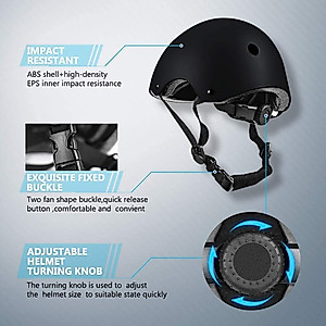 Kids Bike Helmet Protection Gear Set for Toddler Youth Adult, Bicycle Helmet Knee Pads Elbow Pads Wrist Guards for Roller Skate Skateboard Cycling Skating