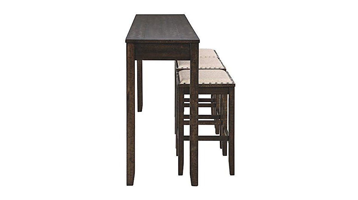 Urban Farmhouse Counter Height Dining Table Set with Stools