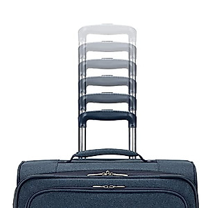AMERICAN TOURISTER Whim Softside Expandable Luggage with Spinners, Navy Blue, Carry On