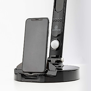 LumiCharge I Smart Eye Friendly LED Desk Lamp for Home Office Desk with USB l Multiple Hues l Adjustable led Desk lamp with Wireless Charger l Clock Display l Compatible to All Phones & Apple Watch