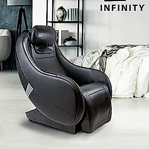 Infinity Riage CS, Compact Shiatsu Massage Chair, Featuring Zero-Gravity Recliner, Lumbar Heat, and Four-Node Massage Robot, Tapping, Kneading, Roller-Massaging Techniques (Brown)