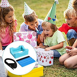 homfanseec Silicone Cup Cradle for Tumblers, Tumbler Holder with Built-in Slot and Felt Edge Squeegee for Crafting, Vinyl Stand Small Tumbler Stand Cup Holder Use to Apply Vinyl Decals(Blue)