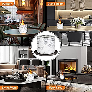 Tabletop Fire Pit, Portable Indoor Outdoor Marble Alcohol Fireplace, Fire Bowl Clean Burning Bio Ethanol Ventless Fireplace, Mini Fire Pit Clean Burning Real Flame for Patio Balcony