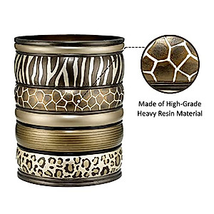 Popular Bath Safari Stripes, Waste Basket, Chocolate