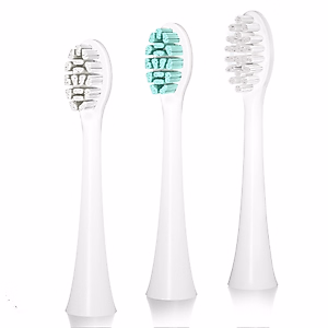 Electric Toothbrush Replacement Toothbrush Heads, SmartSonic+ Toothbrush Heads Compatible with SmartSonic+ Electric Toothbrush, 3 Pack Replacement Brush Heads (White)