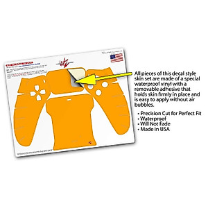 WraptorSkinz Skin Wrap compatible with Sony PS5 DualSense Controller Solids Collection Orange (CONTROLLER NOT INCLUDED)