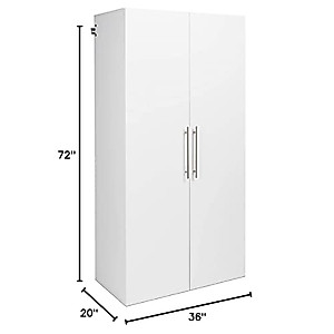 Prepac HangUps Wardrobe Storage Cabinet, 20"D x 36"W x 72"H, White