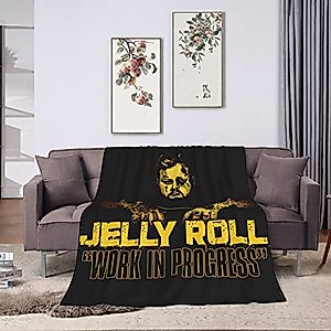 Jelly Rapper Rock Roll Blanket Flannel Fleece Micro Throw Blanket All Seasons Lightweight Air Conditioner Luxury Blanket for Living Room/Bedroom/Sofa/Camping 50"x40"